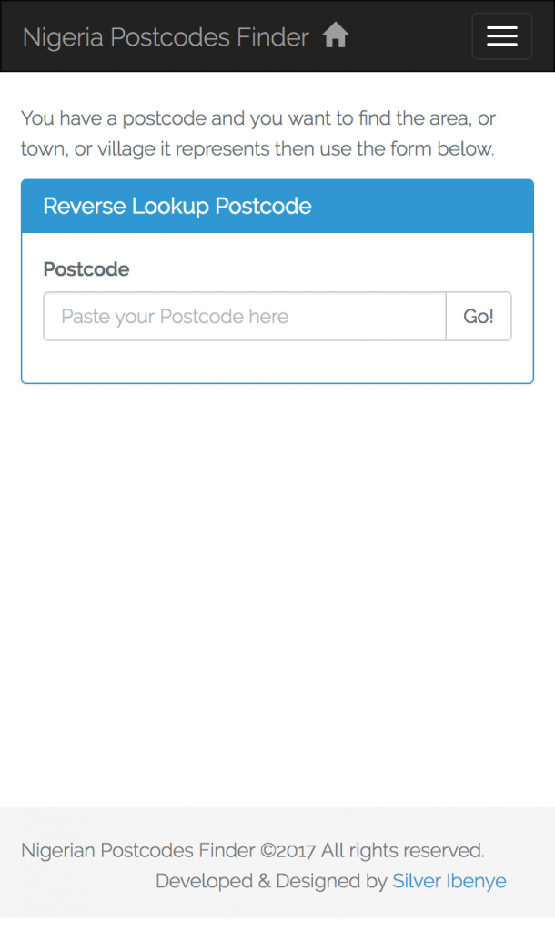 Nigeria Postcode Finder | Silver Ibenye